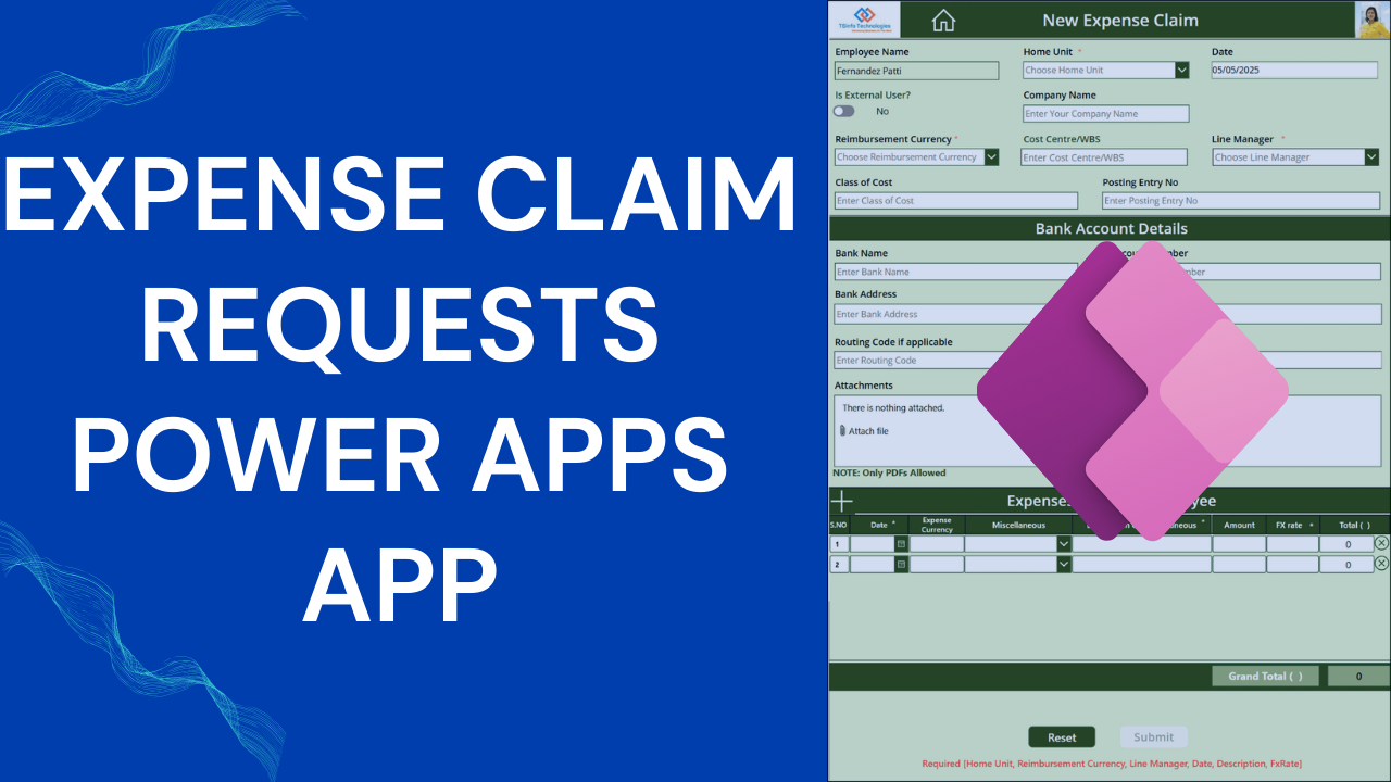Expense Claim Requests Power Apps App